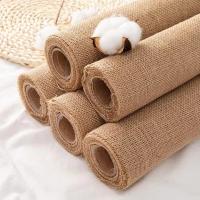 China Custom Dyed 100% Jute Burlap Fabric Roll 60 Inch 270 GSM for Workwear and Home Textile for sale