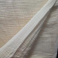 China 100% Cotton Muslin Gauze Fabric 125gsm Double Layer Crinkle for Baby Blanket Pajama for sale