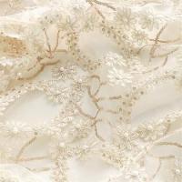 China Yarn Dyed Wedding Lace Fabric 100% Polyester Cotton 110gsm 57 58 Inch for Home Textile for sale
