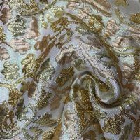 China 100% Polyester Metallic Jacquard Brocade Fabric 280gsm 57/58 Inch Ready Stock Colors for sale