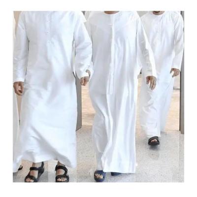 China White Plain Woven Men Arabian Robe Thobe Fabric 57 58 Inch Width 80 110 GSM for sale