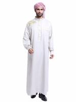 China Medium Weight Poplin Men's Muslim Saudi Style Robe Fabric 65/35 Polycotton 57/58 Inch Width for sale