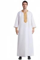 China Medium Weight Poplin Men's Muslim Saudi Style Robe Fabric 65/35 Polycotton 57/58 Inch Width for sale