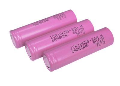 China ICR18650-26HM 18650 Power Cell , 3.6V 2600mAh Lithium Ion Rechargeable Battery Cell for sale