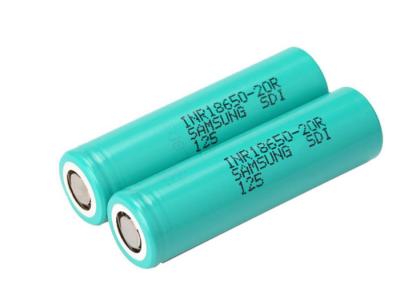 China Cylindrical ICR18650-20R 18650 Lithium Ion Cells3.6V 2000mAh 4A Charge Current for sale