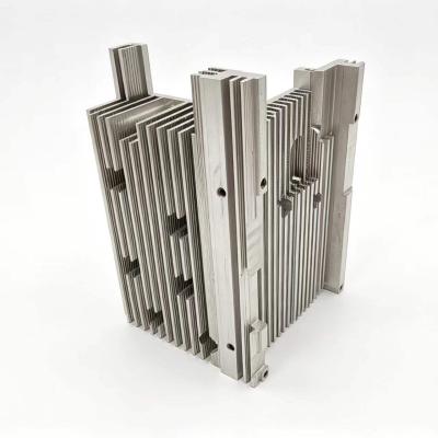 China Custom Aluminum Profile Heat Sink High-Density Finned Heat Dissipation Component CNC Machined Extruded Heatsink Industrial for sale