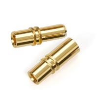 China Gold Plated Slotted Terminal, Brass Female Connector for High Current Battery & Motor Applications for sale