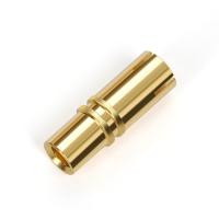China Gold Plated Slotted Terminal, Brass Female Connector for High Current Battery & Motor Applications for sale