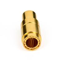 China Gold Plated Slotted Terminal, Brass Female Connector for High Current Battery & Motor Applications for sale