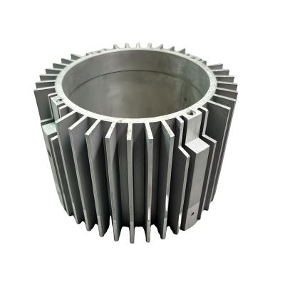 China Industrial aluminum extrusion motor radiator housing, custom size 6061 aluminum motor housing for sale