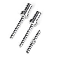 China Brass silver plated contact pins, high precision electrical insertion terminals for connectors, custom length, low resistance for sale