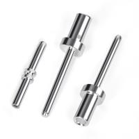 China Brass silver plated contact pins, high precision electrical insertion terminals for connectors, custom length, low resistance for sale