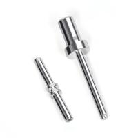 China Brass silver plated contact pins, high precision electrical insertion terminals for connectors, custom length, low resistance for sale