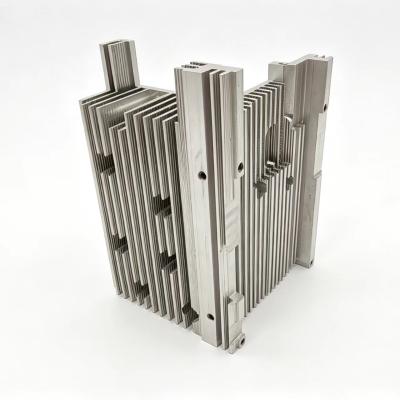 China Custom Aluminum Profile Heat Sink High-Density Finned Heat Dissipation Component CNC Machined Extruded Heatsink Industrial for sale