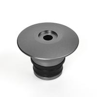 China Custom CNC Machined 6061 Aluminum Alloy Massage Gun Head, Sandblasted Anodized Gray Massage Tip for Massage Chair & Fascia Gun for sale