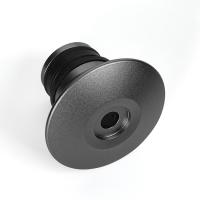 China Custom CNC Machined 6061 Aluminum Alloy Massage Gun Head, Sandblasted Anodized Gray Massage Tip for Massage Chair & Fascia Gun for sale