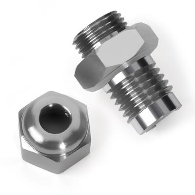 China 316 Stainless Steel Nut Fitting, High Precision CNC Hydraulic Adapter, Corrosion Resistant Threaded Connector, OEM Custom for sale