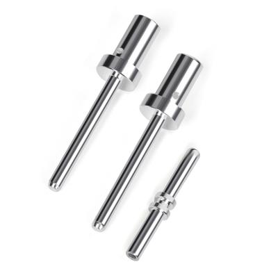 China Brass Silver-Plated Contact Pin, High Precision Electrical Insert Terminal for Connector, Custom Length, Low Resistance for sale