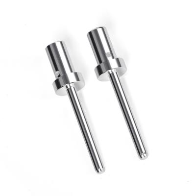 China Custom High Precision Silver Plated Brass Electrical Pin CNC Turning Conductive Terminal OEM Parts for sale
