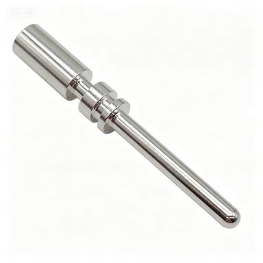 China Ultra High Tolerance Custom Silver Plated Brass New Energy Terminal Precision Machining Power Connector Pin Custom Design for sale
