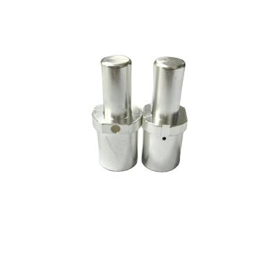 China Custom Silver Plated Red Copper Terminal 12.0mm Socket Pin CNC Machined for Machined with Milling Flat and Hole for sale