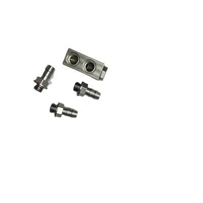 China Precision Machined 304 Stainless Steel 3 Way Pipe Fitting Standard Barb Hose Joint for General Industry for sale