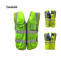 China Custom Logo High Visibility Safety Vest for Construction Workers Roadway Safety Vest for sale