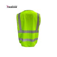 China Custom Logo High Visibility Safety Vest for Construction Workers Roadway Safety Vest for sale
