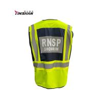 China Fluorescent Yellow Customized Logo High Visibility Reflective Vest for Security Guards for sale