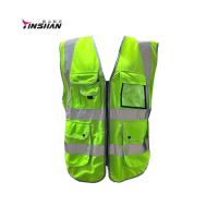 China Custom Men's Reflective Work Vest with Pockets and Logo Quick Dry Construction Clothing for sale