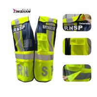 China Ready-made Apparel Direct Injection Heat-Transfer Printing Engineer Warning Vest for sale
