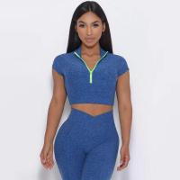 China Private Label Workout Wear Shorts Suit for Women Seamless Scrunch Bum Two Piece Pants Set for sale