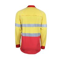 China Longsleeve Summer Safety Cotton Breathable Unisex Construction Workwear Industrial for sale
