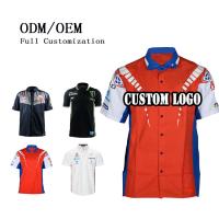 China Yinshan Custom Logo Wicking Short Sleeve Racing Shirts for Men Sublimation Designers for sale