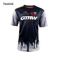 China Custom Sportswear Logo Breathable Short Sleeve Round Neck Car Racing Jersey Motorcycle T Shirt for sale
