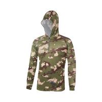China QUICK DRY Sport Fishing Clothes OEM Custom Hight Ice Silk Sunblock Hooded Print Coat for sale