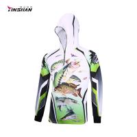China QUICK DRY Sport Fishing Clothes OEM Custom Hight Ice Silk Sunblock Hooded Print Coat for sale