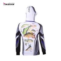 China QUICK DRY Sport Fishing Clothes OEM Custom Hight Ice Silk Sunblock Hooded Print Coat for sale