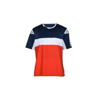 China Custom Printing Short Sleeve Breathable Horse Racing Shirt with Retro Stripes Design for sale