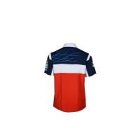 China Custom Printing Short Sleeve Breathable Horse Racing Shirt with Retro Stripes Design for sale