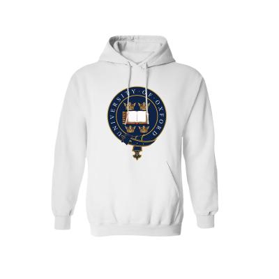 China Custom Logo Printing on White University Hoodie for Sports Area Team Spirit Uniforms for sale