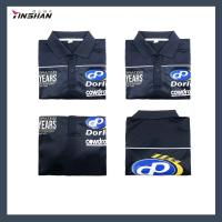 China Attractive Black Sportswear Custom Printed Motorsport Polo Shirts for Sportswear Fans for sale