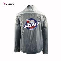 China Unisex Sports Windproof Gray Motorcycle Jacket with Customized Logo and Stand Collar for sale