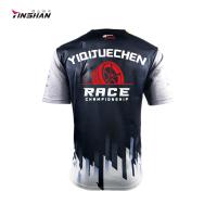 China Knitted Fabric Men's T-Shirts for Bike Racing in 2024 Custom Logo and Needle Detection for sale
