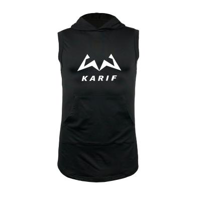China Custom Logo Hot Muscle Sleeveless Shirt for Unisex Summer Casual Hooded Gym Vest for sale