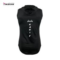 China Custom Logo Hot Muscle Sleeveless Shirt for Unisex Summer Casual Hooded Gym Vest for sale