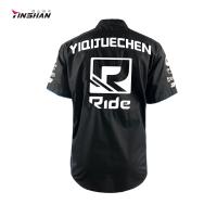 China Custom Logo Print Black Motorcycle Top for S-XL Casual and Breathable Team Clothing for sale
