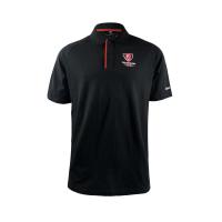 China Sports Wear Type Men's Polo Shirts Quick Dry Custom Logo Team Game Short Sleeve Black for sale