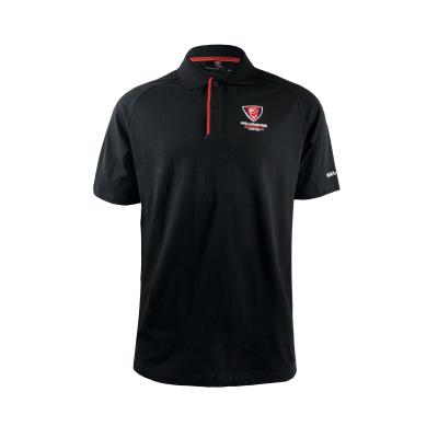 China Sports Wear Type Men's Polo Shirts Quick Dry Custom Logo Team Game Short Sleeve Black for sale
