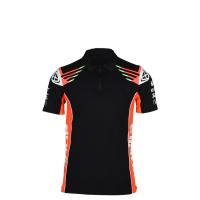 China Weaving method Knitted Zip Up Stretch Shirt with Your Own Logo Casual Design Polo T-Shirt for sale